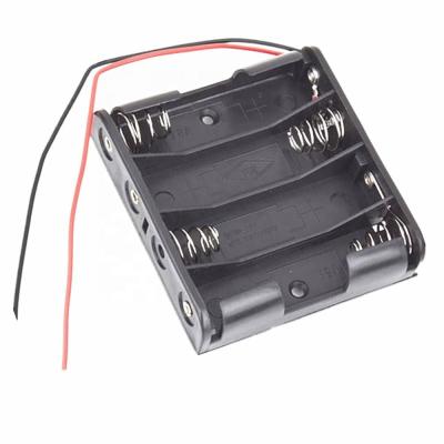 Cina Scatola della cassetta portabatterie del nero 4 1.5V aa per Arduino in vendita