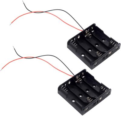 Cina Scatola della cassetta portabatterie del nero 4 1.5V aa per Arduino in vendita