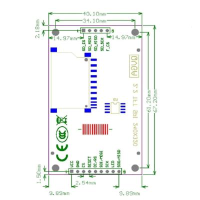 China 2.2“ Periodieke 240X320 TFT de Vertoningsmodule van SPI Compatibel met 5110 4IO voor Arduino Te koop