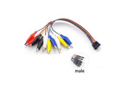 Cina Cavetto di prova 20cm 10pin Jumper Wire Male del collegamento di DIY con i morsetti a coccodrillo in vendita