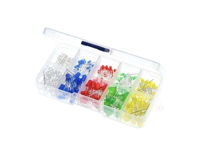 China Pvc 3MM 5MM Korte Voeten LEIDENE Diode Kit Light Emitting Mixed Color met Doos Te koop