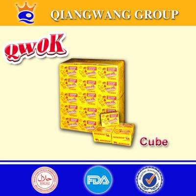 China Qwok 10g halal chicken flavour seasoning cube bouillon cube for sale