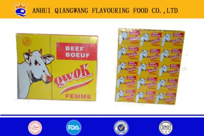 China Qwok 10g halal beef taste seasoning cube bouillon cube for sale