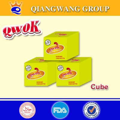 China Qwok 4g*25*80 halal shrimp taste bouillon cube stock cube for sale