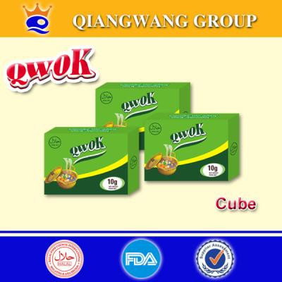 China Qwok 10g halal vegetable taste seasoning cube bouillon cube for sale