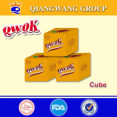 China Qwok 4g*25*80 halal chilli and tomato taste bouillon cube stock cube for sale
