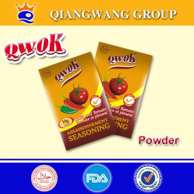 China Qwok 10g chilli and tomato flavour seasoning powder bouillon powder for sale
