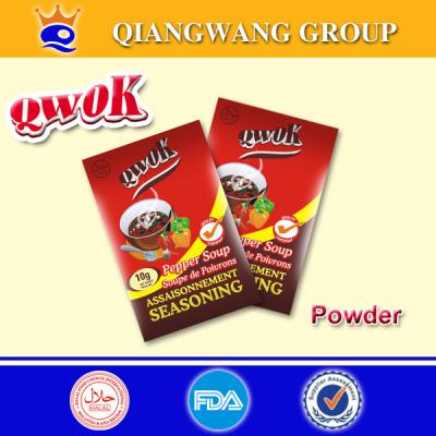 China Qwok 10g pepper soup flavour seasoning powder bouillon powder for sale