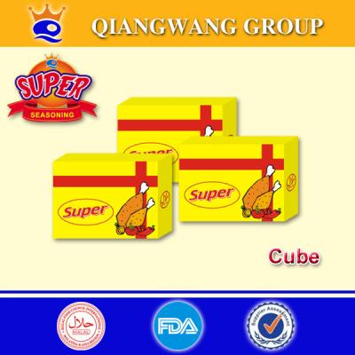 China Super 10g chicken poulet flavour seasoning cube halal bouillon cube for sale