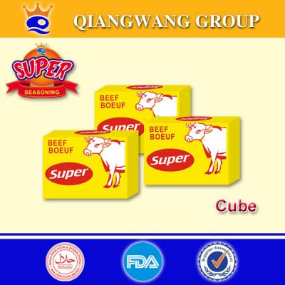 China Super 10g beef boeuf flavour seasoning cube halal bouillon cube for sale