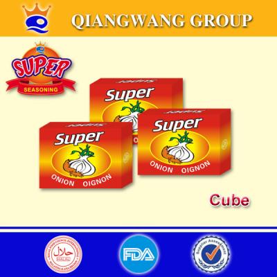 China Super 10g onion oignon flavour seasoning cube halal bouillon cube for sale