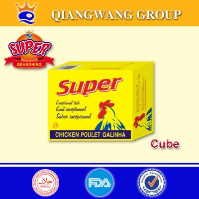 China Super 10g chicken poulet galinha flavour seasoning cube halal bouillon cube for sale