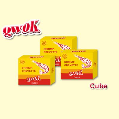China Qwok 10g halal shrimp crevette seasoning soup cube for sale
