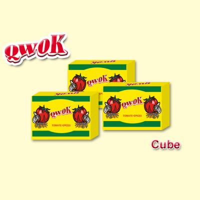 China Qwok 10g tomato taste seasoning cube bouillon cube for sale