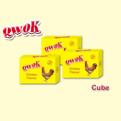 China Qwok 10g chicken flavour poulet seasoning cubes bouillon cubes for sale