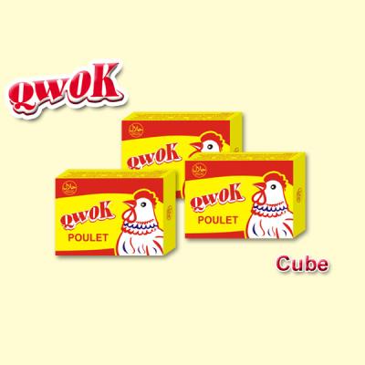 China Qwok 10g halal mix seasoning poulet flavour bouillon cube for sale