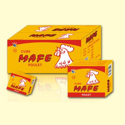 China MIx seasoning Mafe 10g halal poulet bouillon cube stock cube for sale