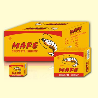 China MIx seasoning Mafe 10g halal shrimp bouillon cube stock cube for sale