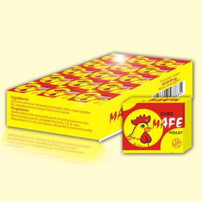 China Mafe 10g halal poulet flavour bouillon cube seasoning cube for sale