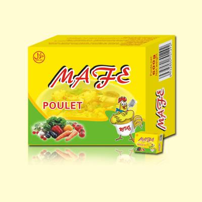 China Mafe 10g halal poulet flavour stock cube chicken bouillon for sale