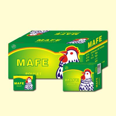 China Cube shape Mafe 10g*60*24 chicken poulet flavour bouillon cube seasoning cube for sale