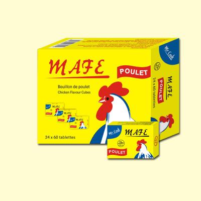 China Mafe 10g poulet stock soup cube and cube shape for sale