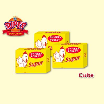 China African bouillon cube shape 10g halal chicken poulet taste seasoning cube for sale