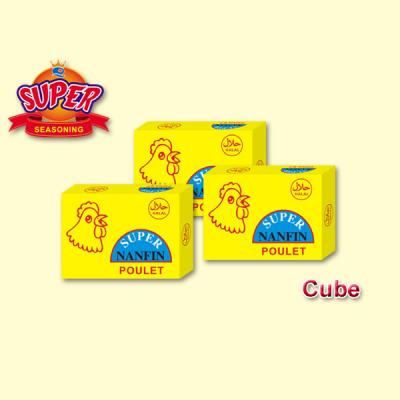 China African bouillon cube shape 10g halal poulet flavour seasoning cube for sale