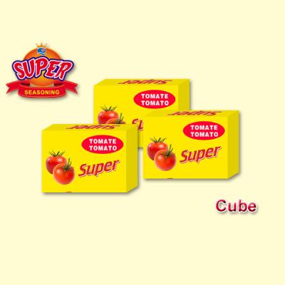 China African bouillon cube shape 10g halal tomato flavour seasoning cube for sale