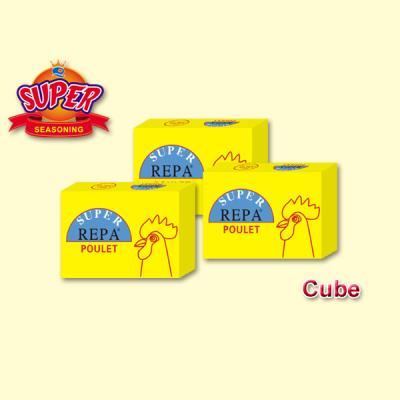 China Nigeria 10g halal poulet flavour bouillon cube broth cube for sale
