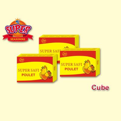 China Ghana 10g halal poulet flavour seasoning cube bouillon cube for sale