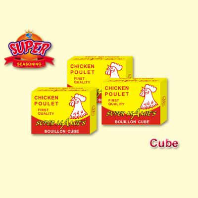 China Ghana 10g halal chicken flavour seasoning cube bouillon cube for sale