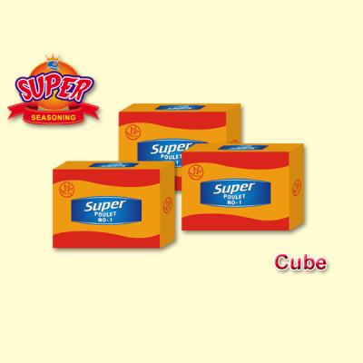 China Poulet Flavour Seasoning Cubes Super 10g Halal Bouillon Cubes for sale