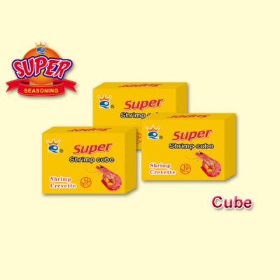 China Cube shape 10g*48*30 halal seasoning cubes Super Shrimp flavour bouillon cube for sale