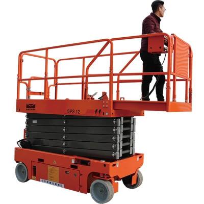 China 100kg Load Aerial Mobile Scissor Lift 1800mm Elevated Work Platform for sale