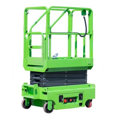 China Adjustable Manual Pushing Mobile Mini Scissor Lift Hydraulic Aerial Work Platform 3m 450kg for sale