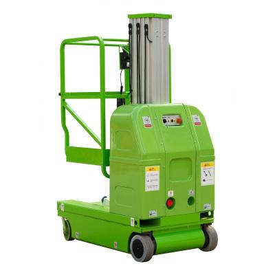 China 8m Working Height Vertical Lifting Platform , Single Mast Aerial Work Platform for sale