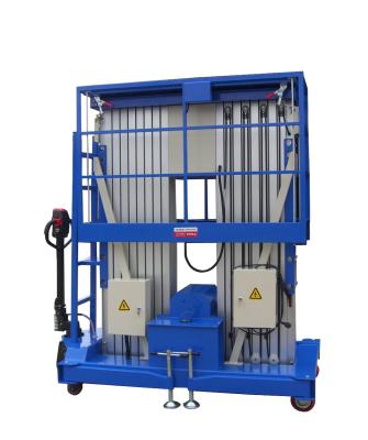 중국 10m 200KG 적재 능력 두 배 돛대를 가진 알루미늄 공중 일 플랫폼 판매용