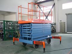 China 9 Meters Hydraulic Mobile Scissor Lift with 500Kg Loading Capacity for sale