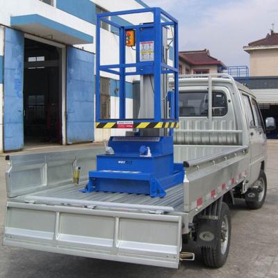 China 6M Platform Height 125KG Loading Capacity Aluminum Aerial Work Platform with Triple Mast for sale