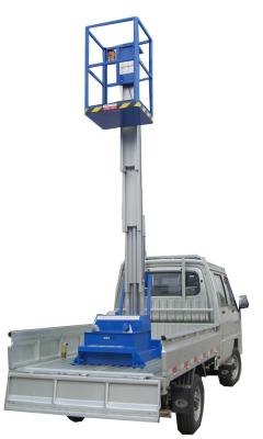 China 6M Platform Height 125KG Loading Capacity Aluminum Aerial Work Platform with Triple Mast for sale