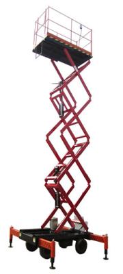 China 14 Meters Mobile Hydraulic Scissor Lift , AC / DC Power Supply 3Kw for sale