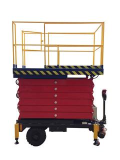 China 9M Mobile Scissor Lift for Work Shop , 500Kg Hydraulic Elevator Platform for sale