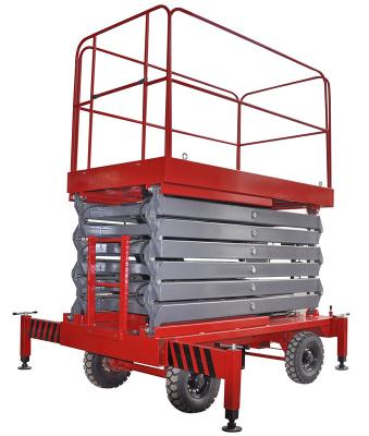 China 12M Platform Height Hydraulic Mobile Scissor Lift with 450kg Loading Capacity for sale