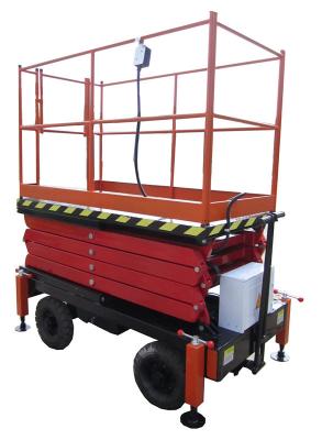 China 11M Electrical Mobile Scissor Lift , 300Kg Scissor Lift Platform for sale