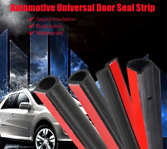 Black Weather Stripping Seal Strip for Doors/Windows D Z P Rubber Self-Adhesive Weatherstrip Gap Blocker