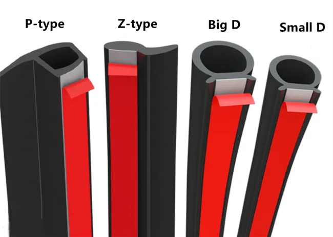 Black Weather Stripping Seal Strip for Doors/Windows D Z P Rubber Self-Adhesive Weatherstrip Gap Blocker