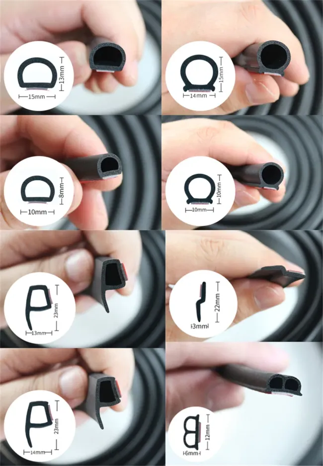 Black Weather Stripping Seal Strip for Doors/Windows D Z P Rubber Self-Adhesive Weatherstrip Gap Blocker