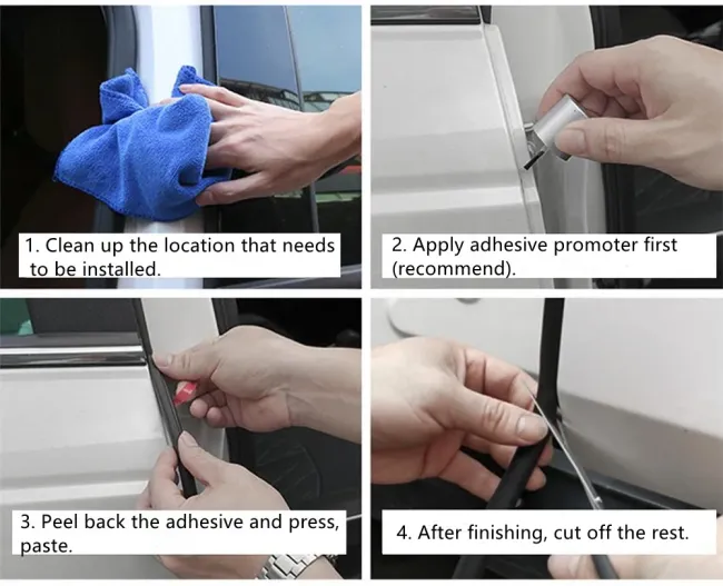 Black Weather Stripping Seal Strip for Doors/Windows D Z P Rubber Self-Adhesive Weatherstrip Gap Blocker