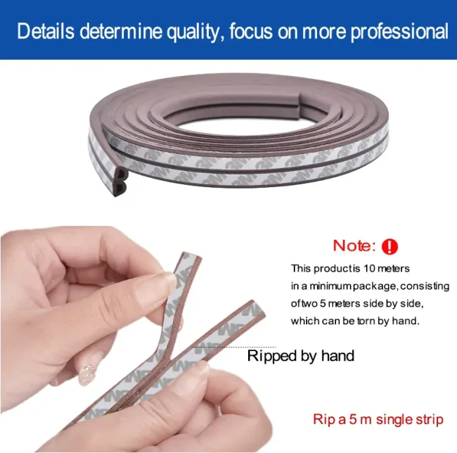Wholesale Self-Adhesive EPDM Poem Rubber Weatherstrip D E P I Shape Door Window Weather Strip